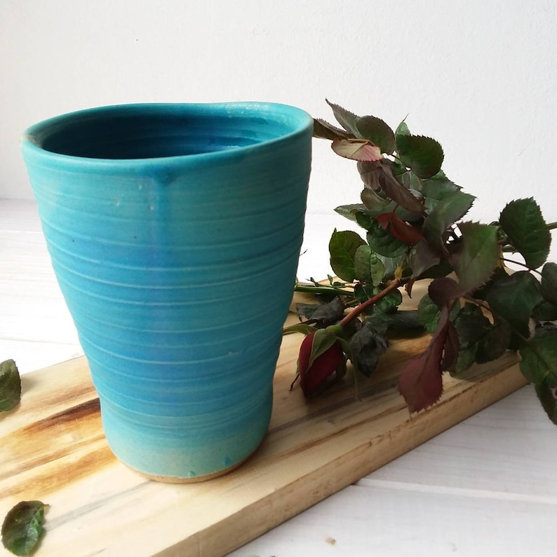 Blue Ceramic Vase, Pottery Vase, Modern Ceramic Vase, Pottery Flower ...