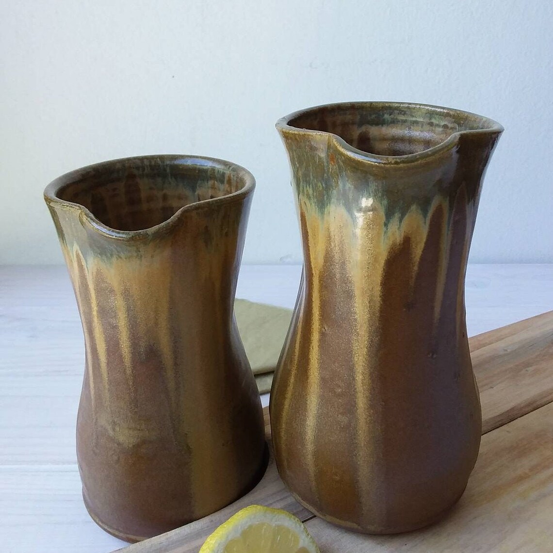 Ceramic Carafe Pottery Pitcher Ceramic Wine Flask Brown | Etsy