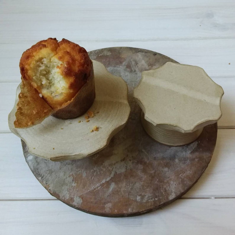 Ceramic Cupcake Stand Pottery Cupcake Stand Small Cake - Etsy