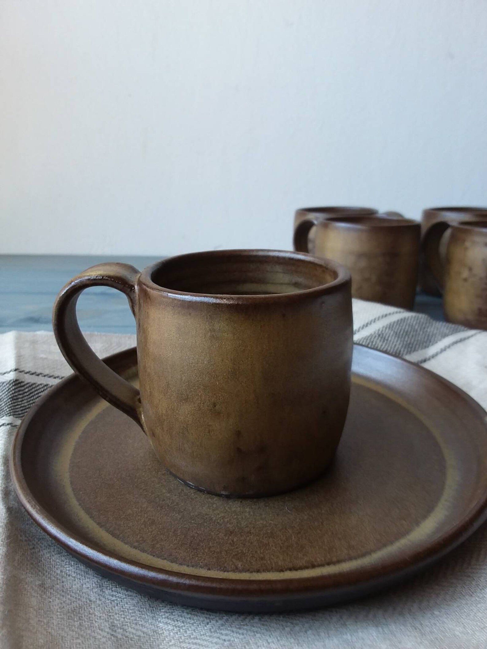 Ceramic Cake Plate Rustic Brown Plate Snack Plate Snack - Etsy