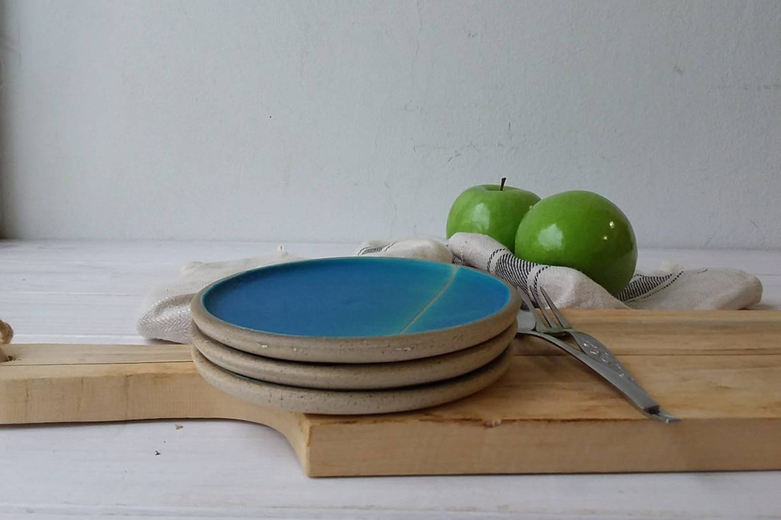 Cupcake Plate Ceramic Cake Plate Turquoise Plate Beige - Etsy