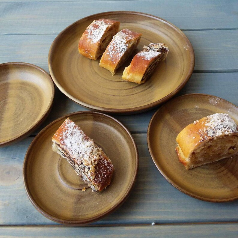 Rustic Pottery Modern Pottery Bronze Ceramic Plate Ceramic - Etsy