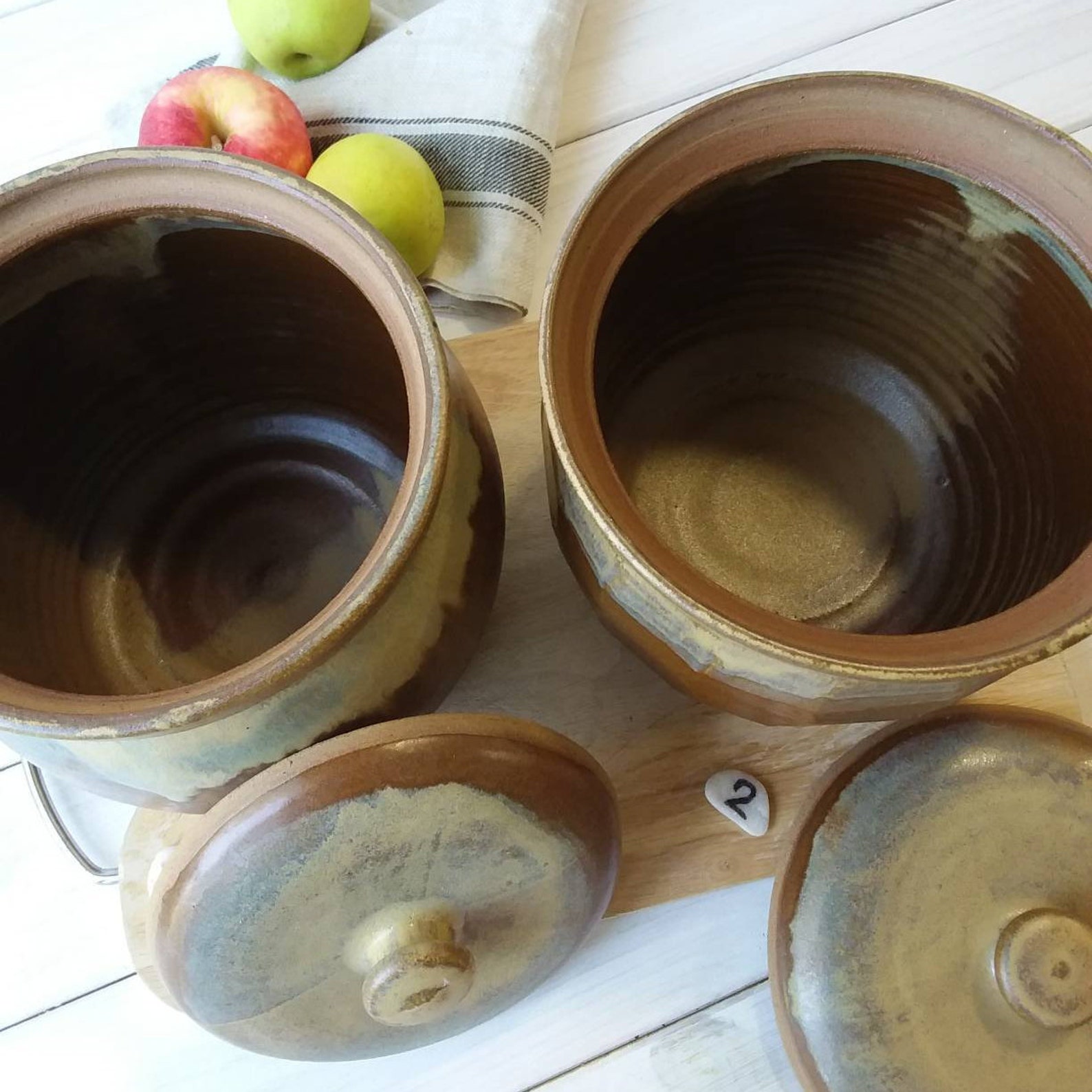 Large Ceramic Storage Jar Pottery Container With Lid - Etsy