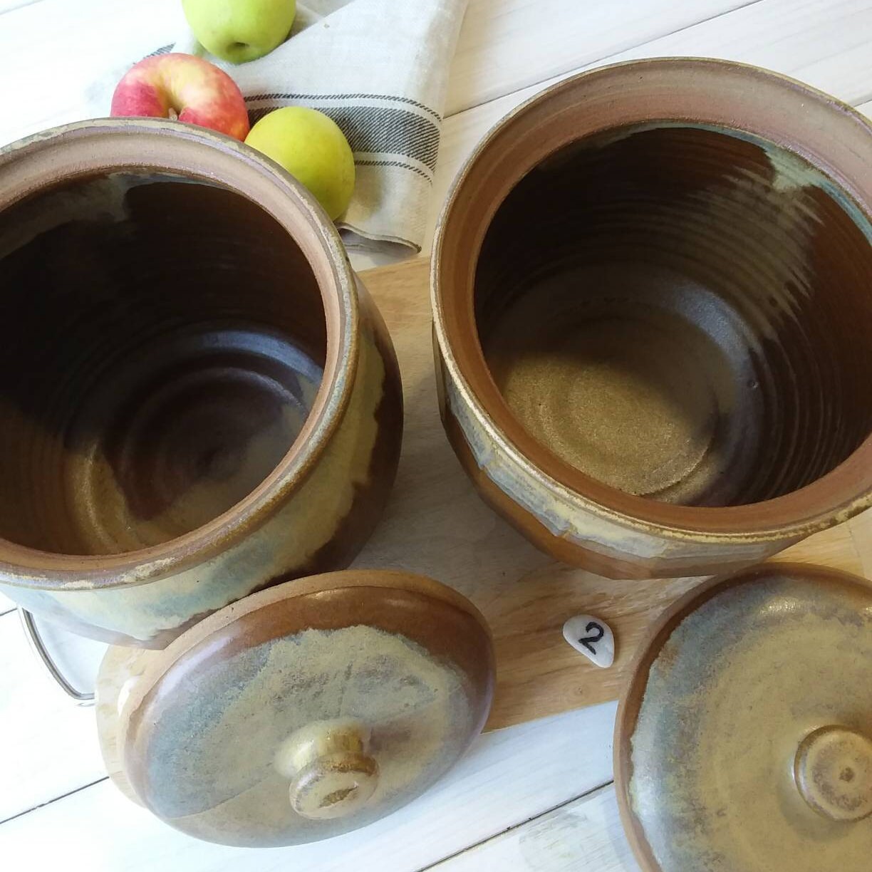 Large Ceramic Storage Jar Pottery Container With Lid | Etsy