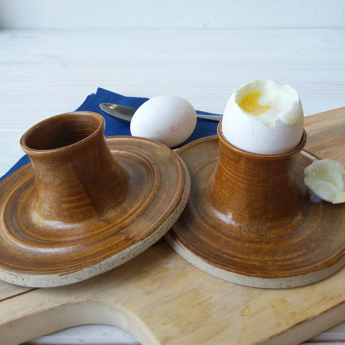 Ceramic Egg Cup Pottery Egg Cup Modern Egg Cup Brown Egg | Etsy