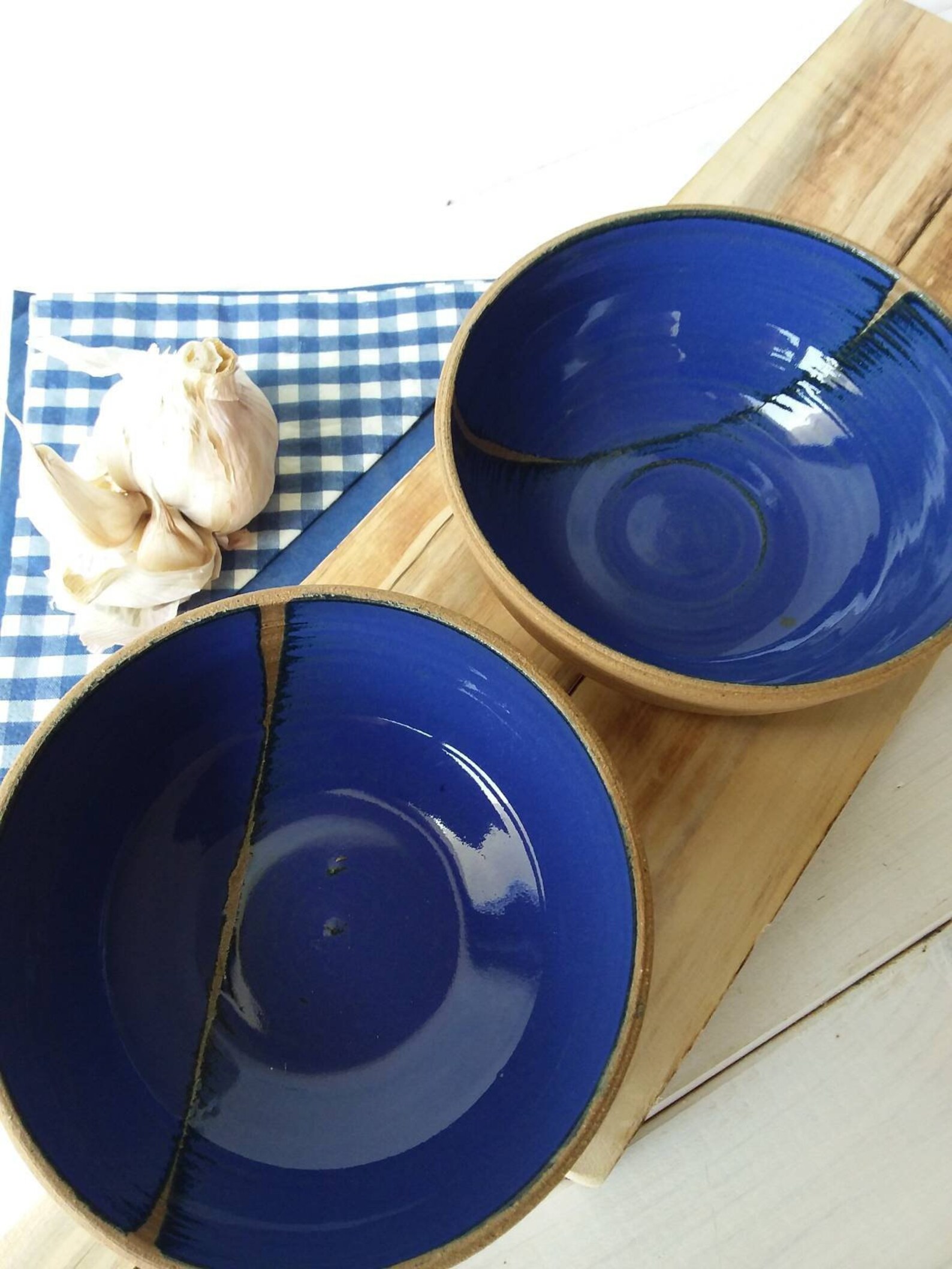 Blue Ceramic Bowl Blue Pottery Bowl Blue Pottery Blue Dip | Etsy