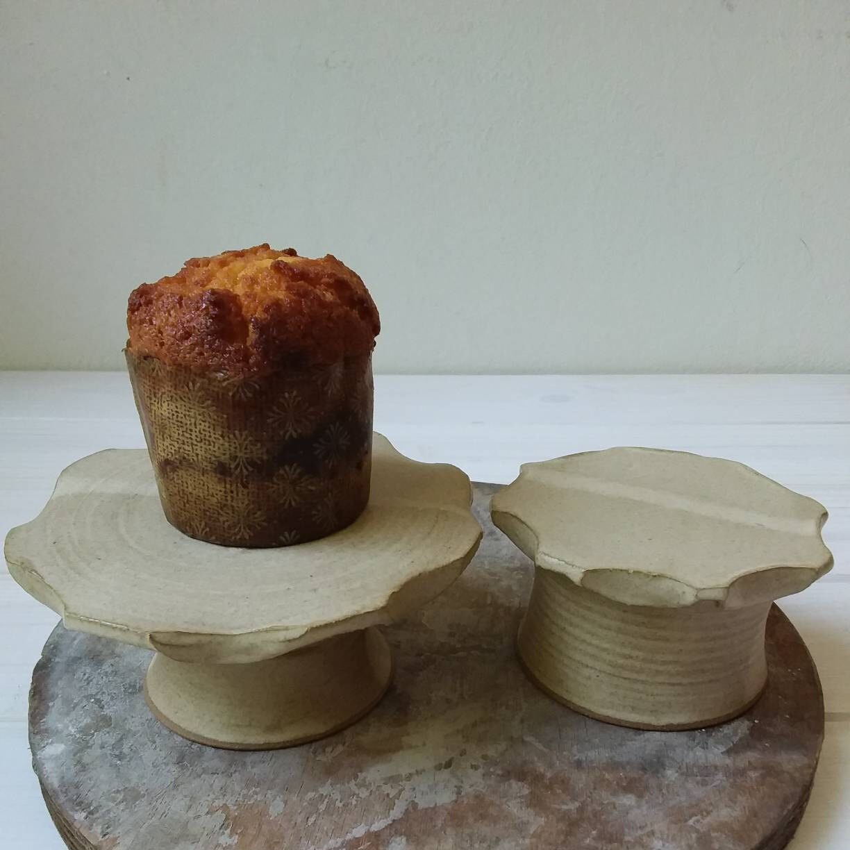Ceramic Cupcake Stand Pottery Cupcake Stand Small Cake | Etsy