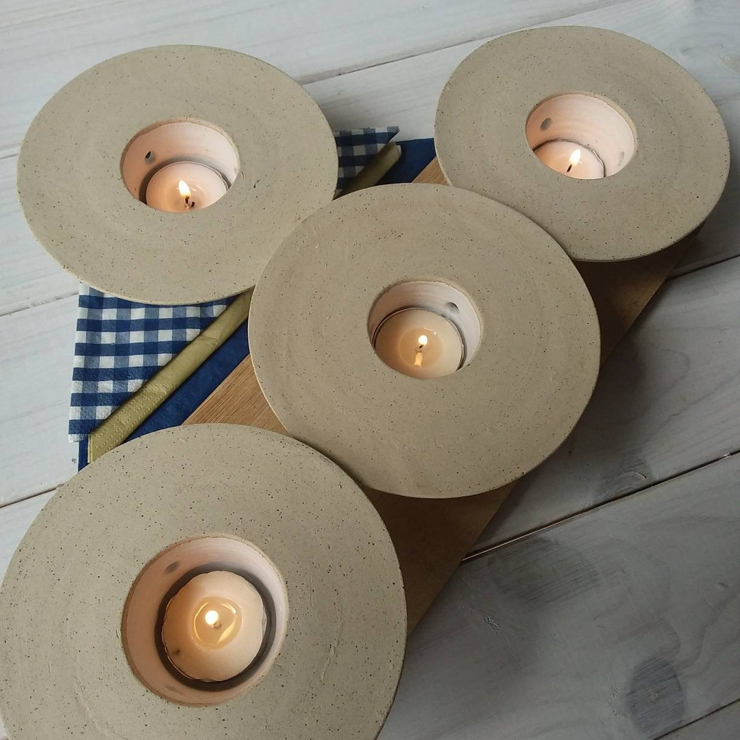 Ceramic Tealight Cup, Tea Light Holder, Shabbat Candleholder, White ...