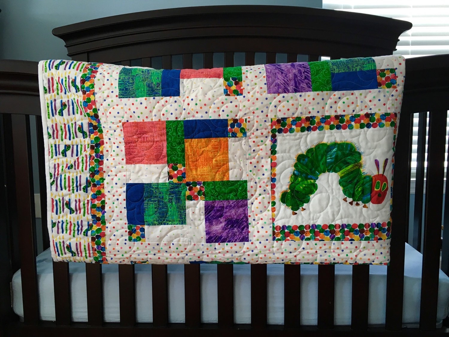 Colorful Caterpillar Quilt for baby or child | Etsy