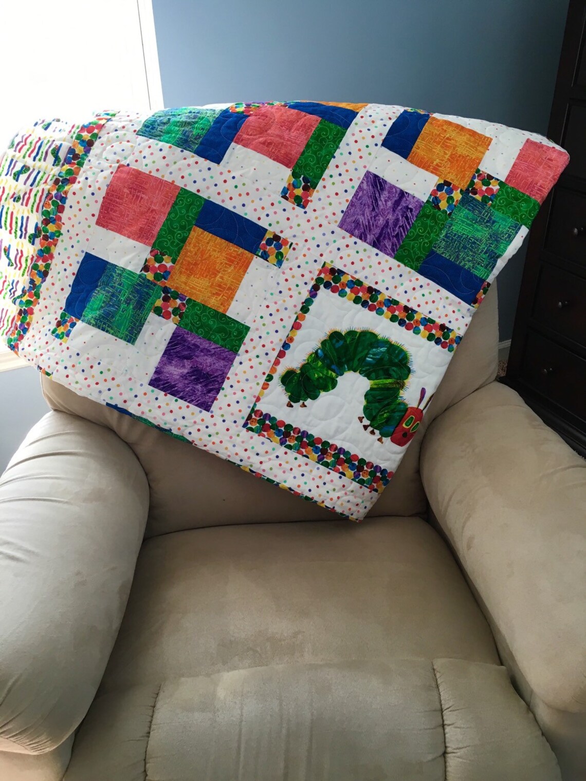 Colorful Caterpillar Quilt for baby or child | Etsy