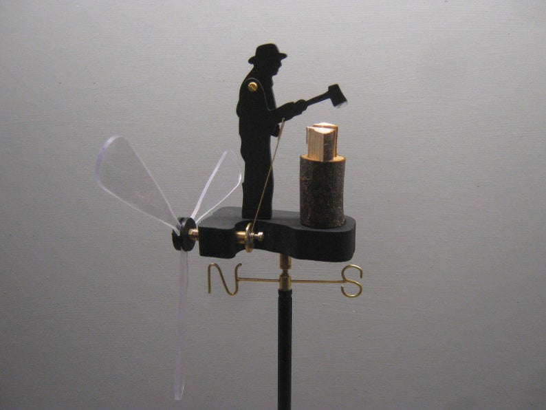 Firewood Sam , Wind Vane, Weather Vane, Whirligig, Automaton With N/S ...