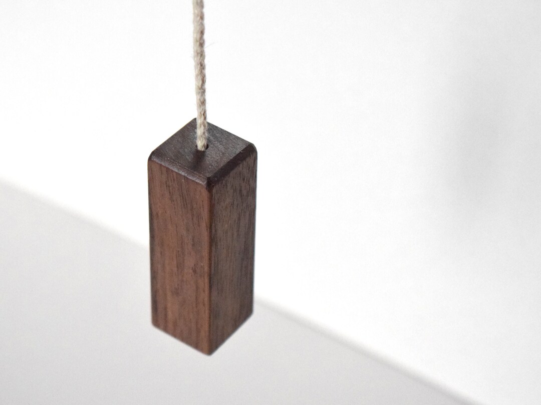 Wooden Light Pull, Made From Walnut, With Organic Hemp Cord - Etsy