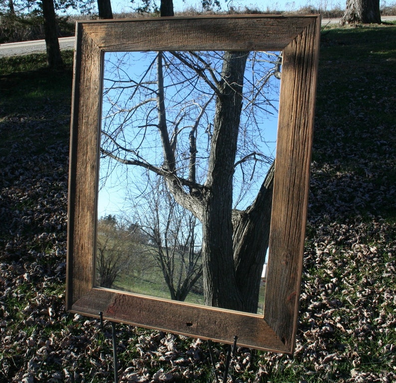 Barn Wood Mirror 18" X 24" - Etsy