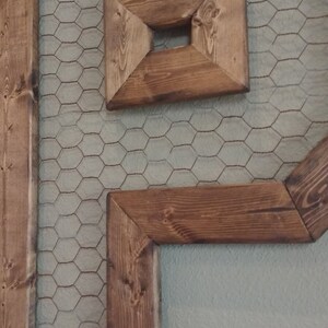 Large Chicken Wire Wood Letters, 3D Rustic, Chunky Wood Initials ...