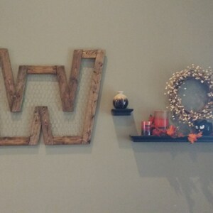 Large Chicken Wire Wood Letters, 3D Rustic, Chunky Wood Initials ...