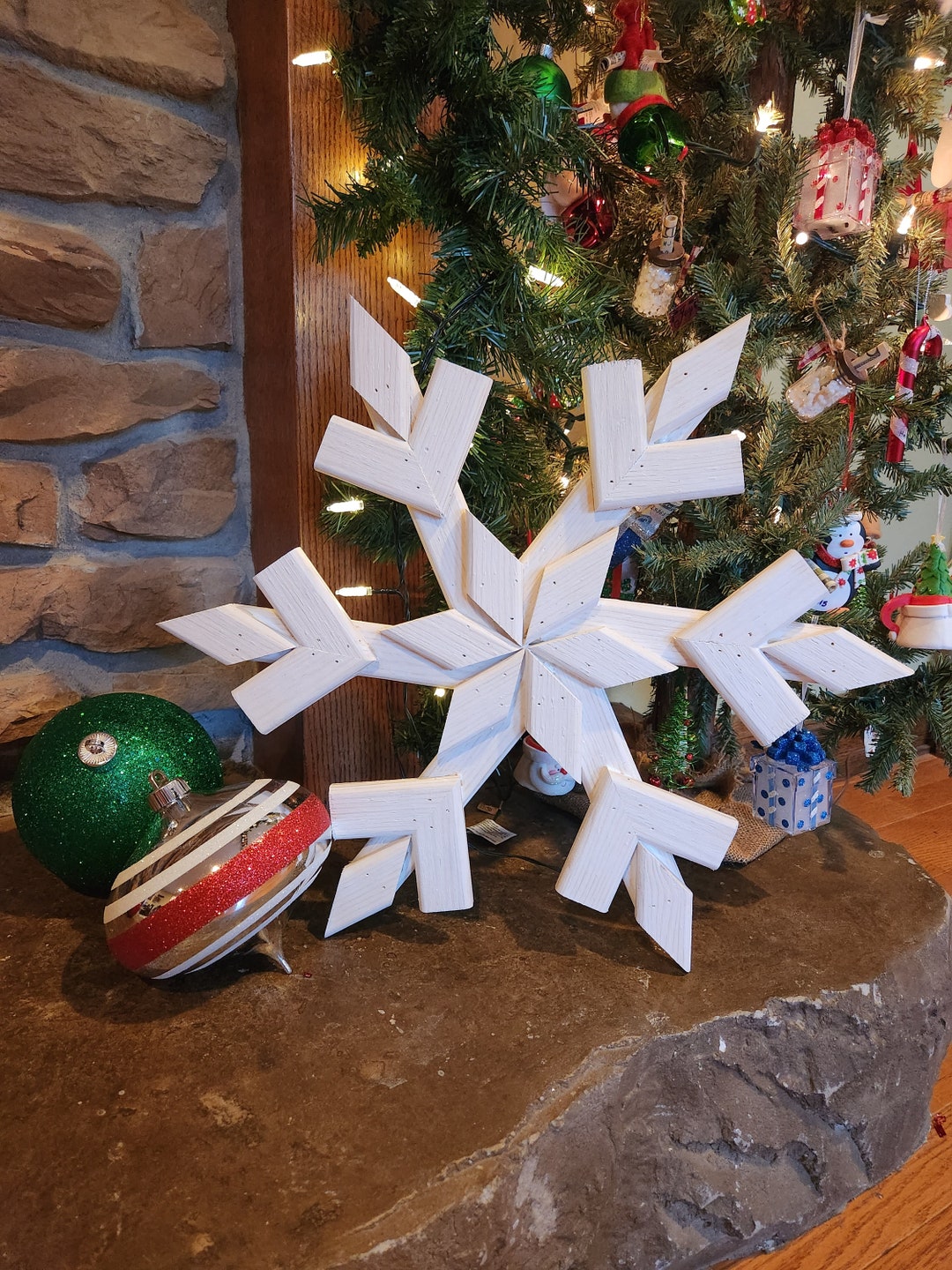 Solid Wood Snowflakes - Etsy