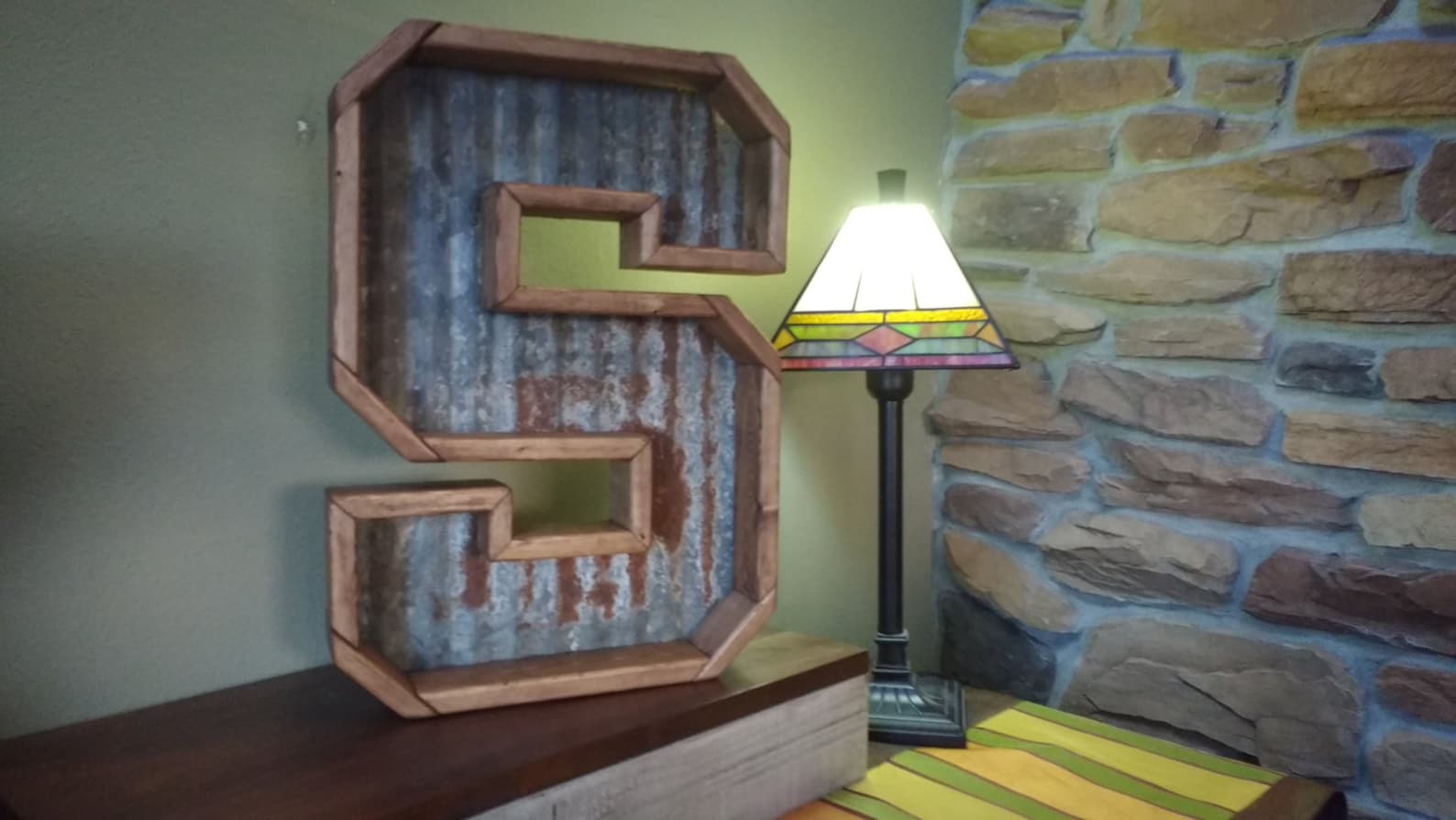 Large Metal Letters, 3D Rustic, Chunky Thick Metal Initials, Stained or ...