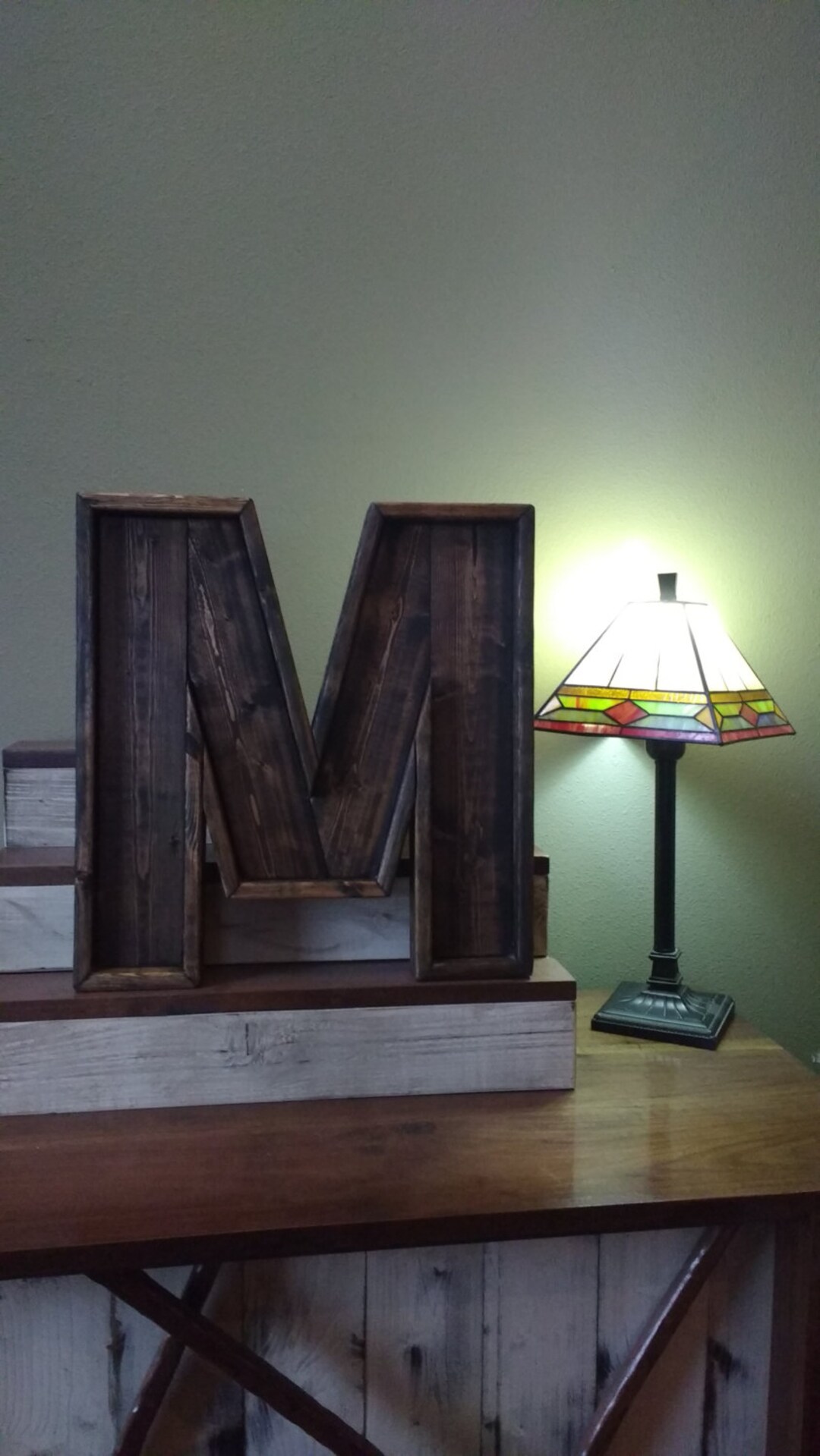 Large Wood Letters, 3D Rustic, Chunky Thick Wood Initials, Stained or ...