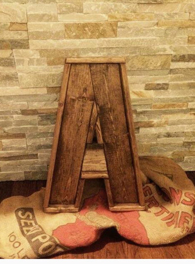 Large Wood Letters 3D Rustic Chunky Thick Wood Initials - Etsy