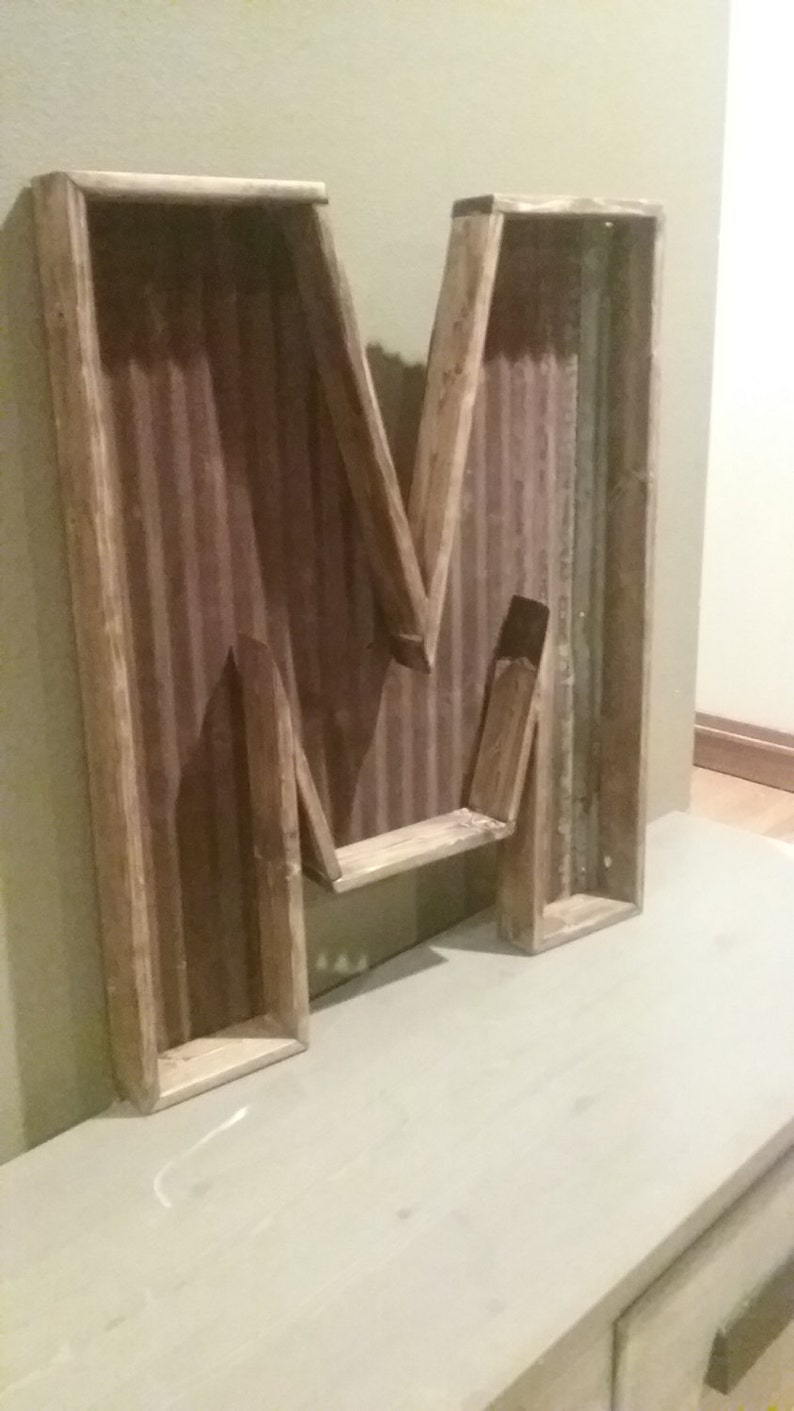 Large Metal Letters 3D Rustic Chunky Thick Metal Initials - Etsy New ...