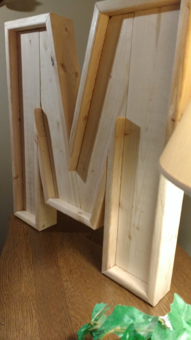 Large Wood Letters 3D Rustic Chunky Thick Wood Initials - Etsy