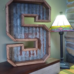 Large Metal Letters, 3D Rustic, Chunky Thick Metal Initials, Stained or ...