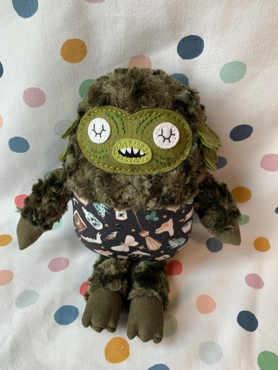 Swamp Creature With Goblincore Fabric - Etsy