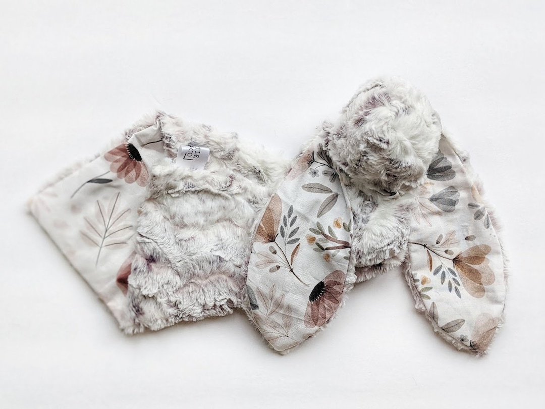 Bunny Lovey Sewing PATTERN - Instant Download, DIY Baby Lovey in Minky ...