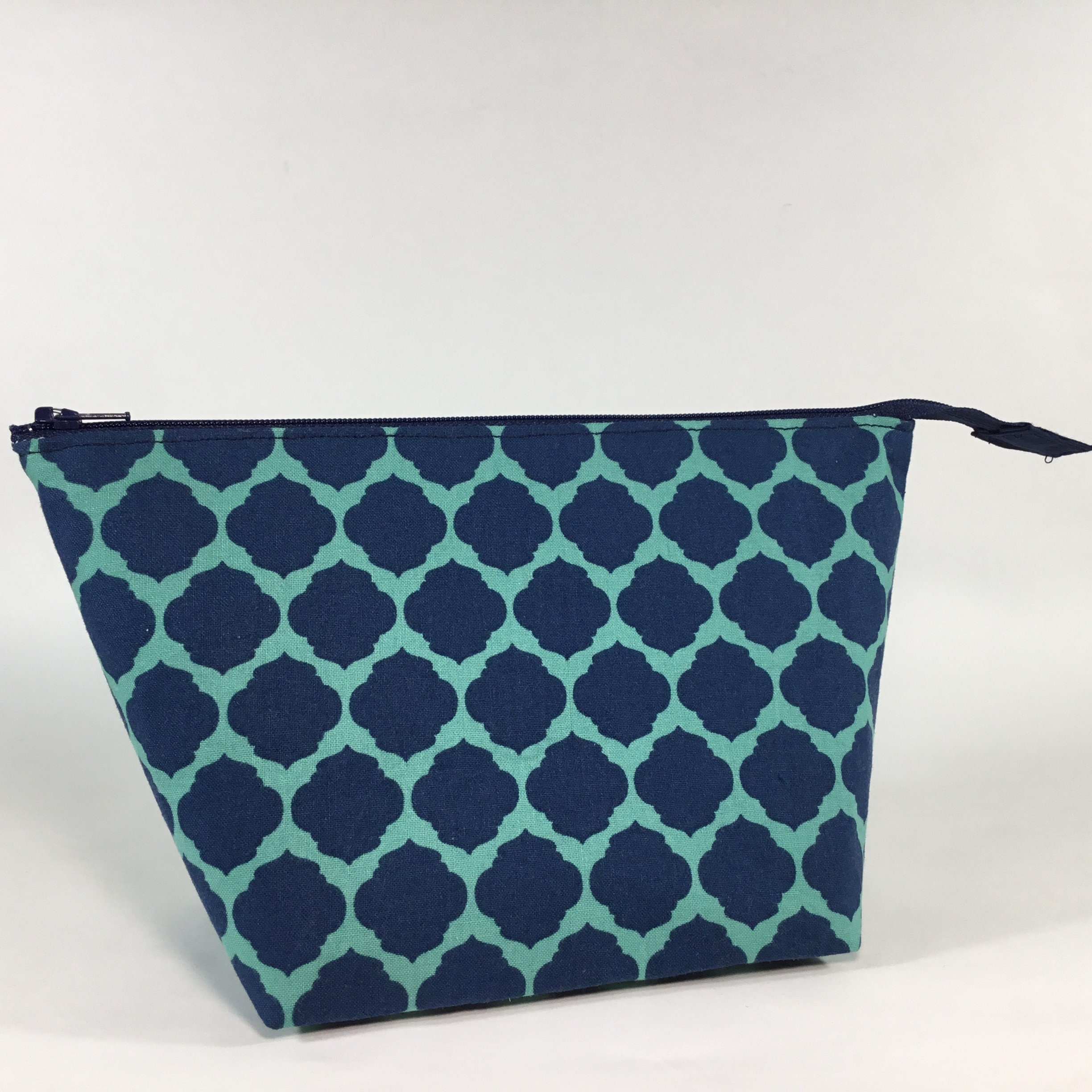 Flat Bottom Zipper Pouch wide Open - Etsy