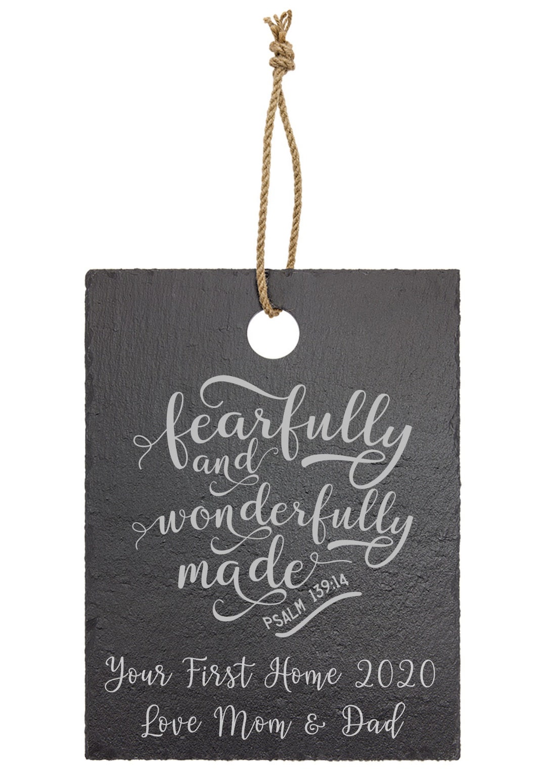 Psalm 139:14 Fearfully Wonderfully Made Personalized Engraved Slate ...