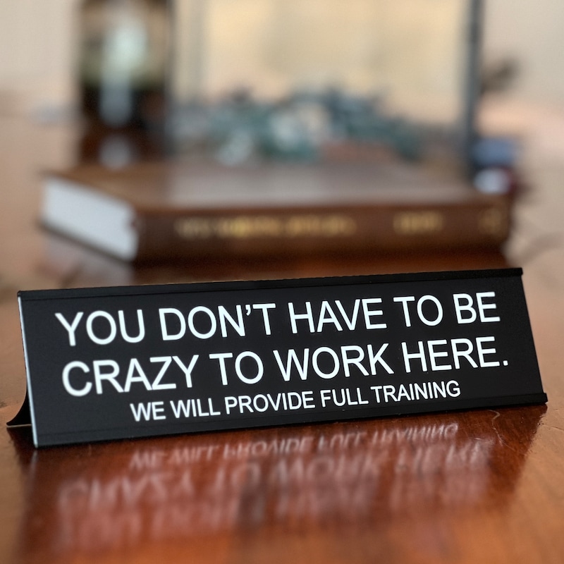 Funny Desk Sign - Etsy