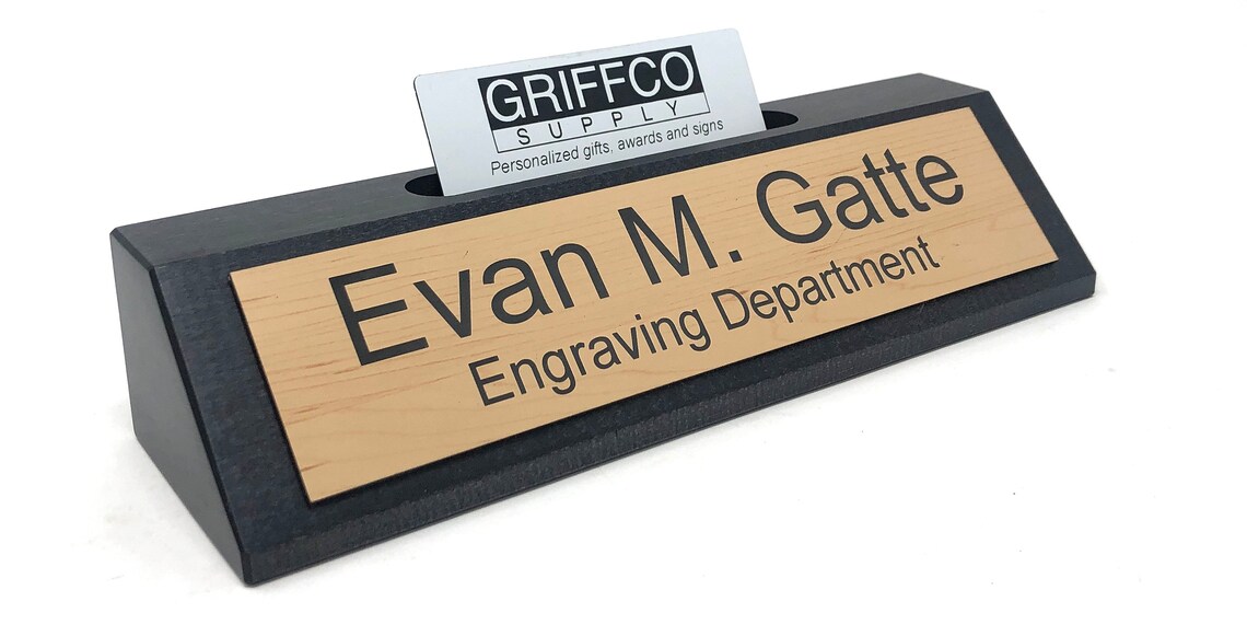 Personalized Name Plate With Card Holder Made in the USA - Etsy