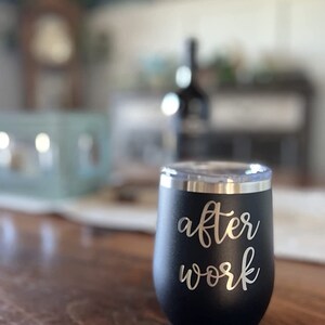 Before Work, After Work Stainless Steel 15oz Coffee Mug, 12oz Stemless ...