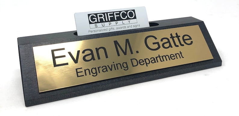 Personalized Name Plate With Card Holder Made in the USA - Etsy