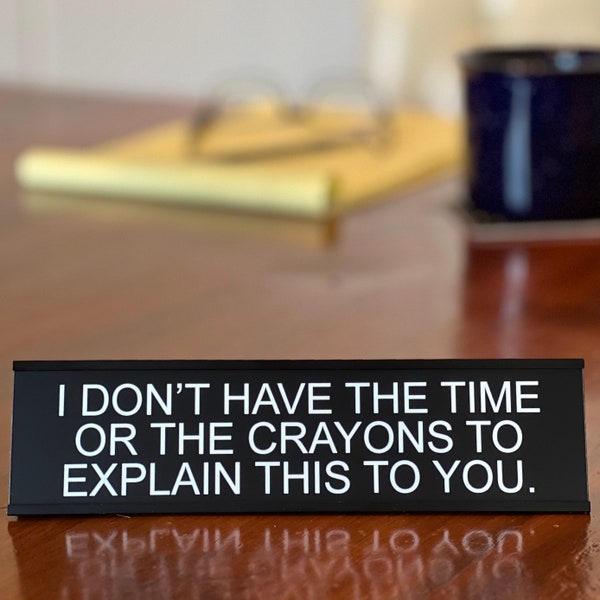 Funny Office Desk Signs - Etsy