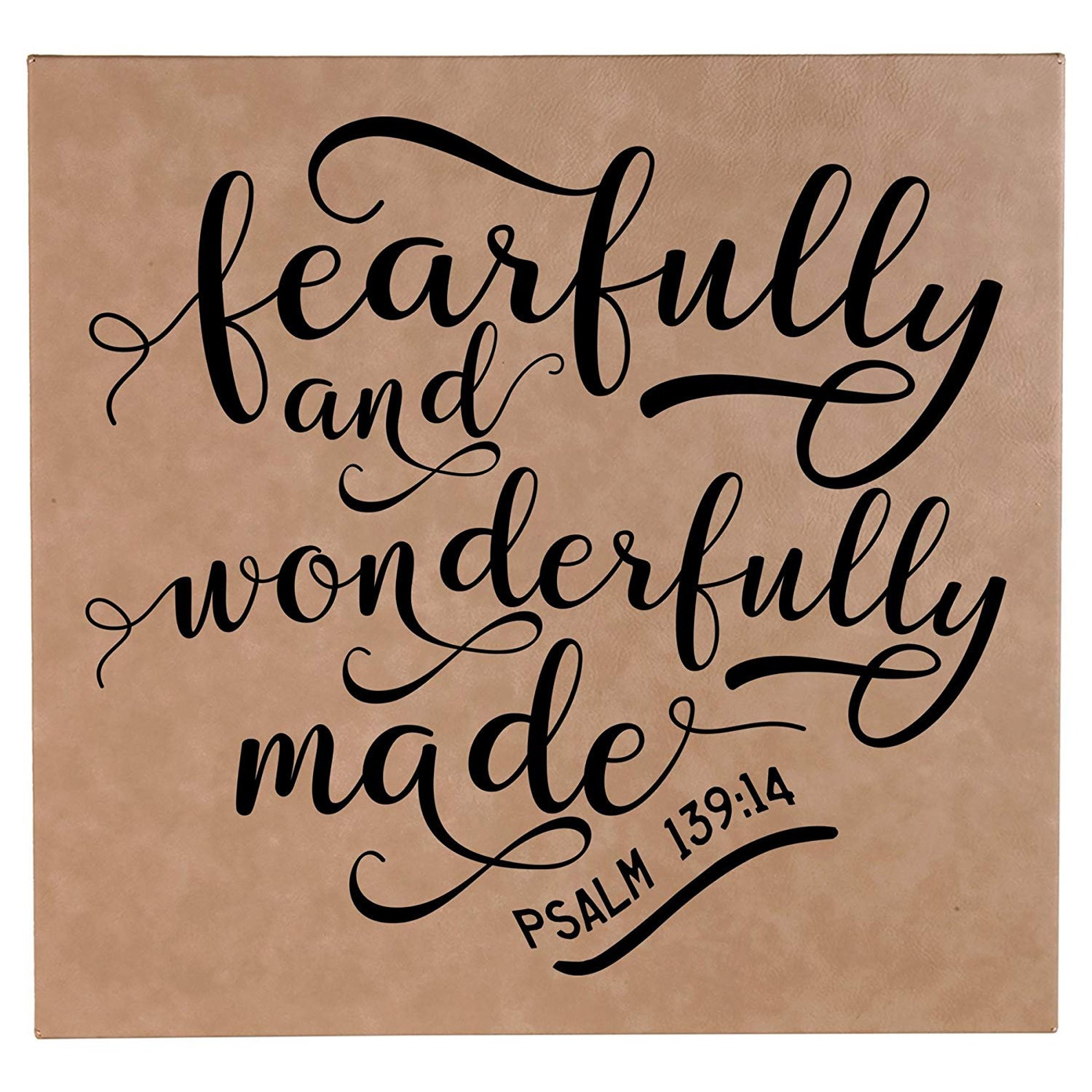 Fearfully and Wonderfully Made Leatherette Wall Hanging | Etsy