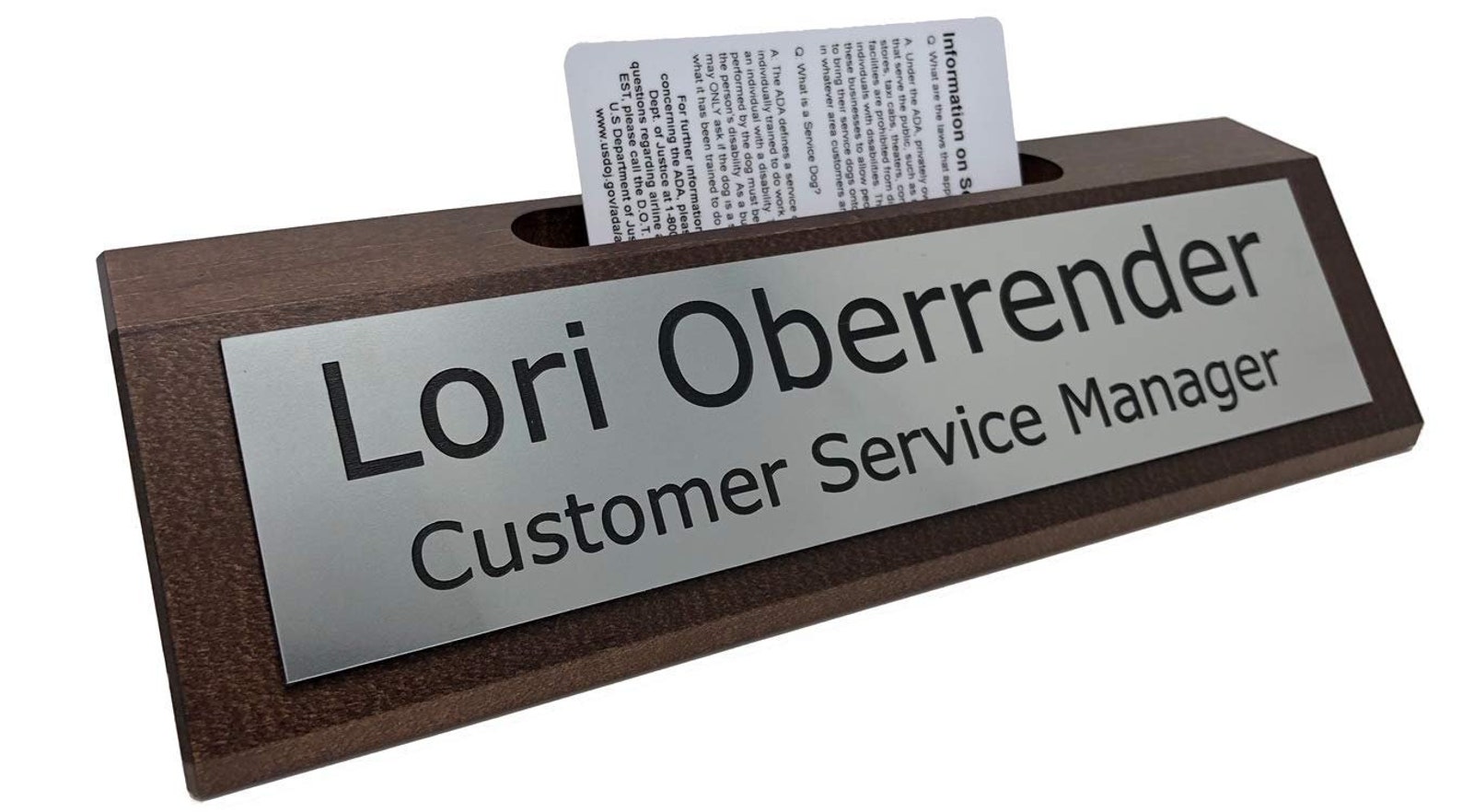 Personalized Name Plate With Card Holder Made in the USA - Etsy