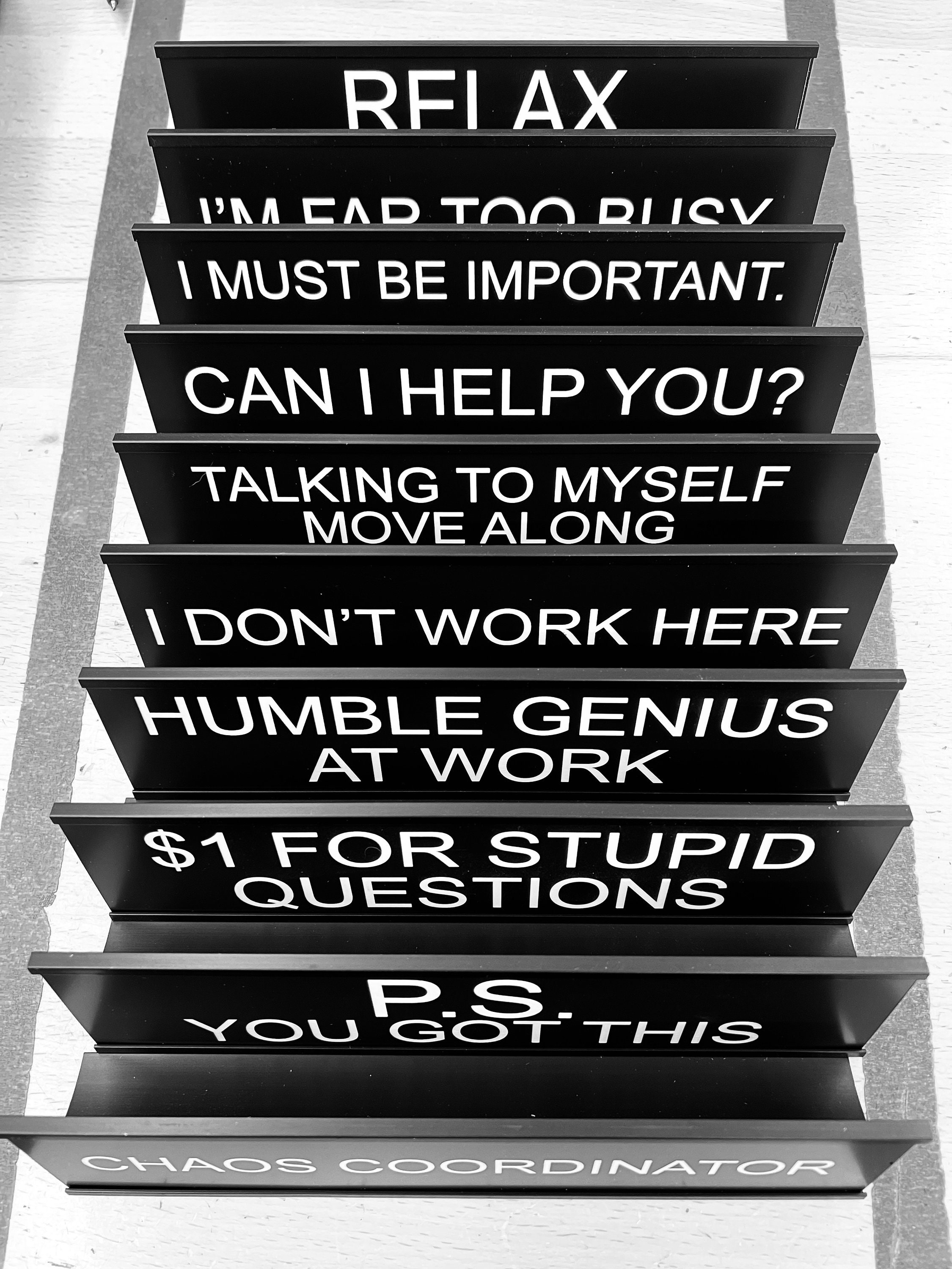 1 Dollar for Stupid Questions - Lotsa Laughs Funny Desk Plate Office ...