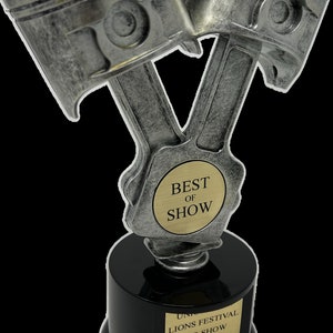 Double Piston Trophy 10" Custom Engraving - Car Trophy, Mario Kart ...