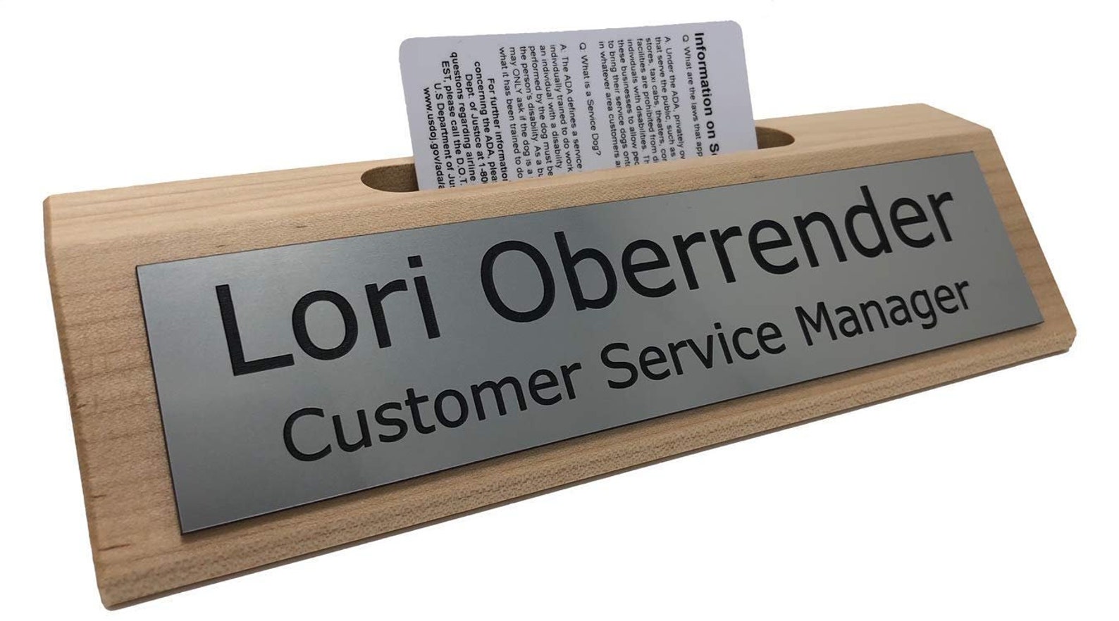 Personalized Name Plate With Card Holder Made in the USA - Etsy