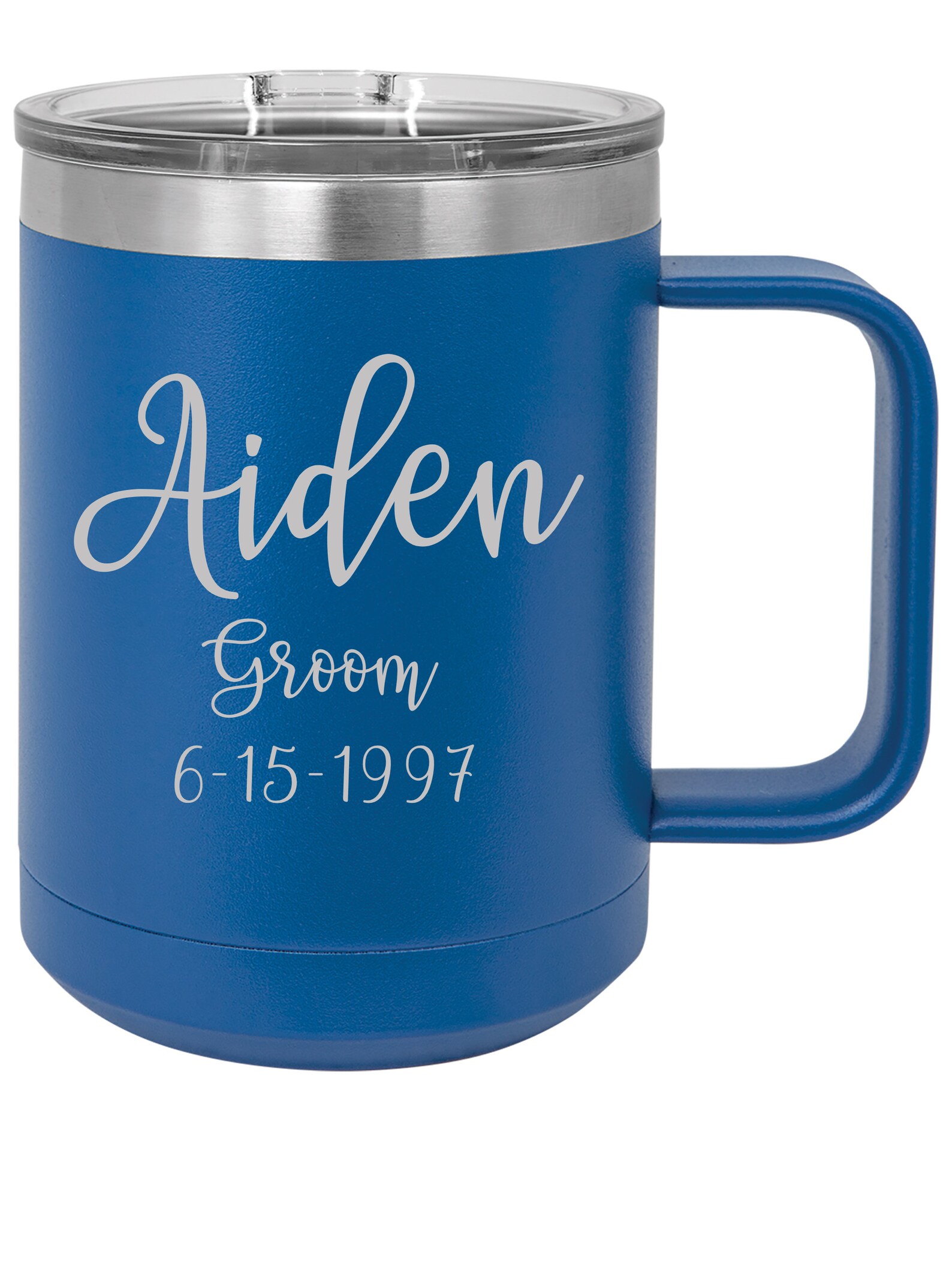 Personalized 15oz Powder Coated Mug With Lid Custom Engraved - Etsy