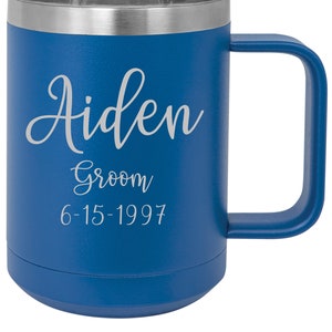 Personalized 15oz Powder Coated Mug With Lid Custom Engraved Tons of ...