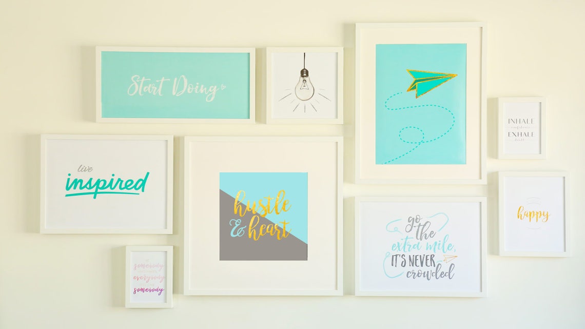 Gallery Wall Bundle 10 Printable Signs - Etsy Canada
