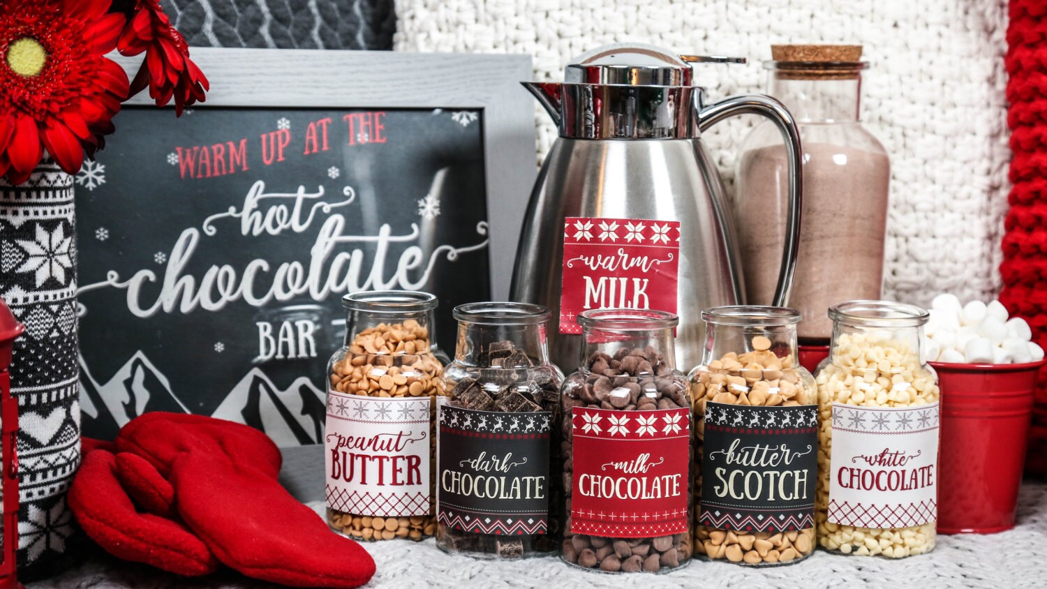 Hot Chocolate Bar Holiday Printables - Etsy