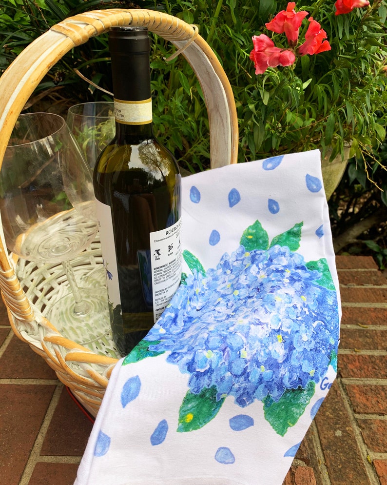 Hydrangea Tea Towel Perfect Housewarming Gift or Teacher - Etsy