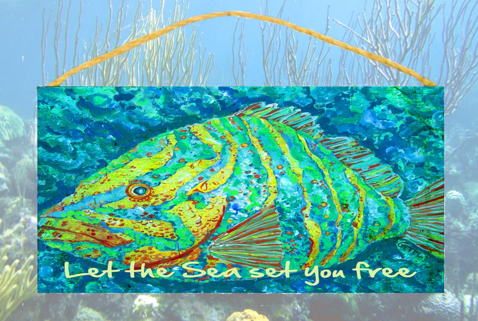 Fish Wood Sign Tropical Fish Coastal Decor 8 x 14 | Etsy