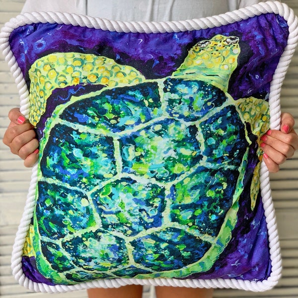 Sea Turtle Pillow - Etsy
