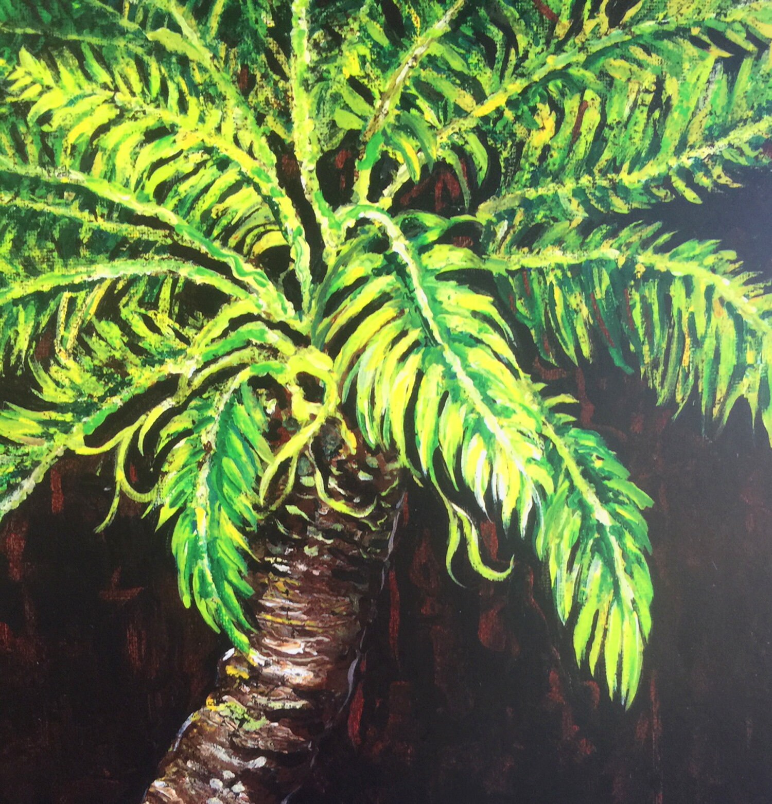 Palme Malerei Druck; Palme Dekor; Palmen-Kunst; Küsten-Wand-Kunst ...