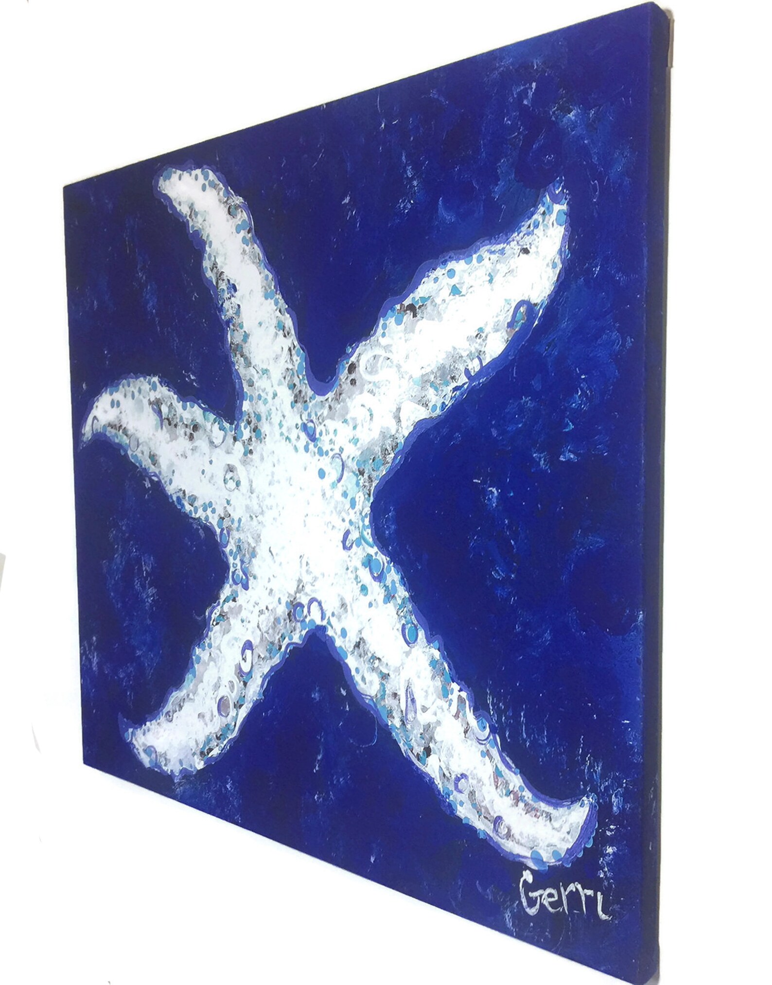 Large Coastal Wall Art Starfish Canvas perfect as beach | Etsy