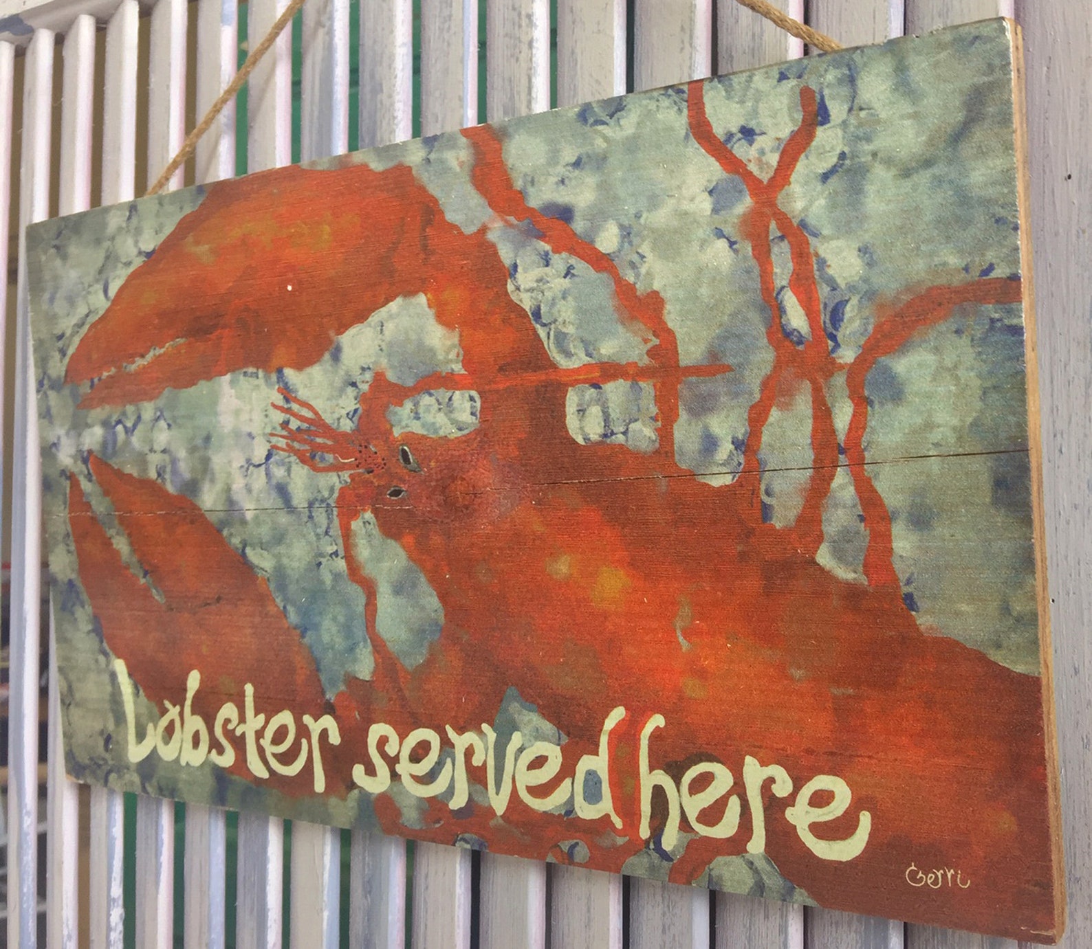 Lobster Wood Sign Great Maine Themed Gift and Beach House - Etsy